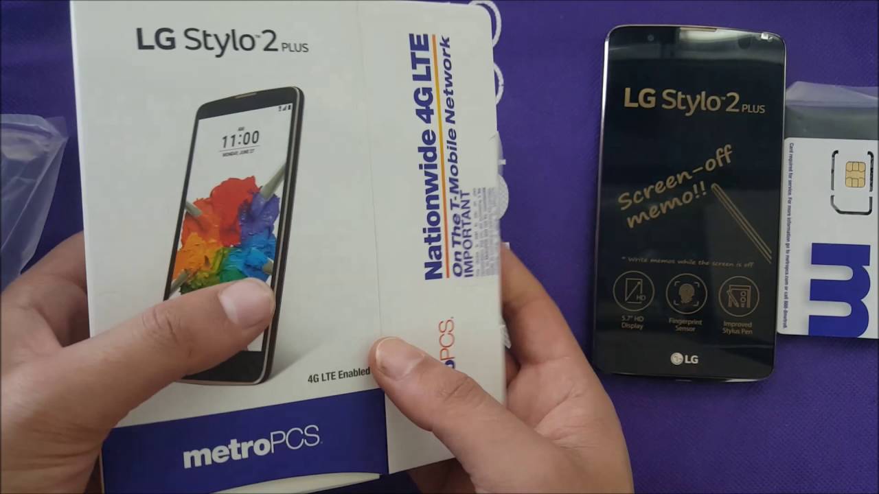 LG Stylo 2 plus Unboxing and First Look For Metro PCs - YouTube