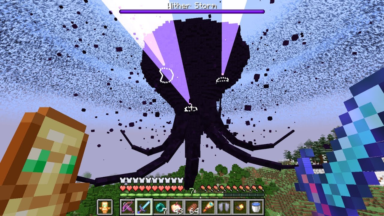 Killing the Wither Storm in Minecraft Survival - YouTube