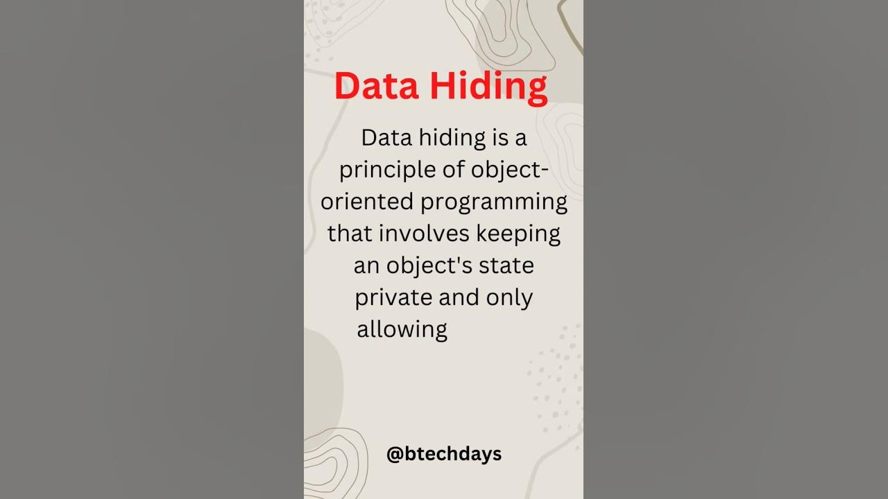 Java Data Hiding Youtube