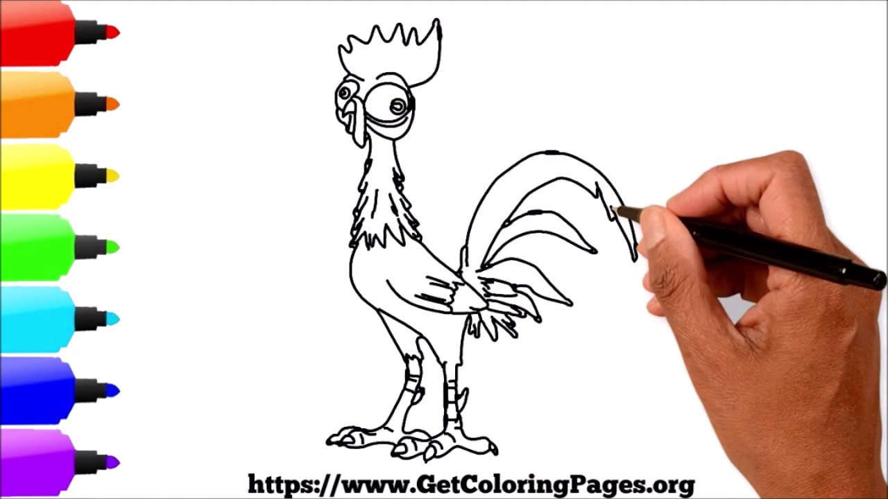 How to Draw Heihei from Moana - YouTube