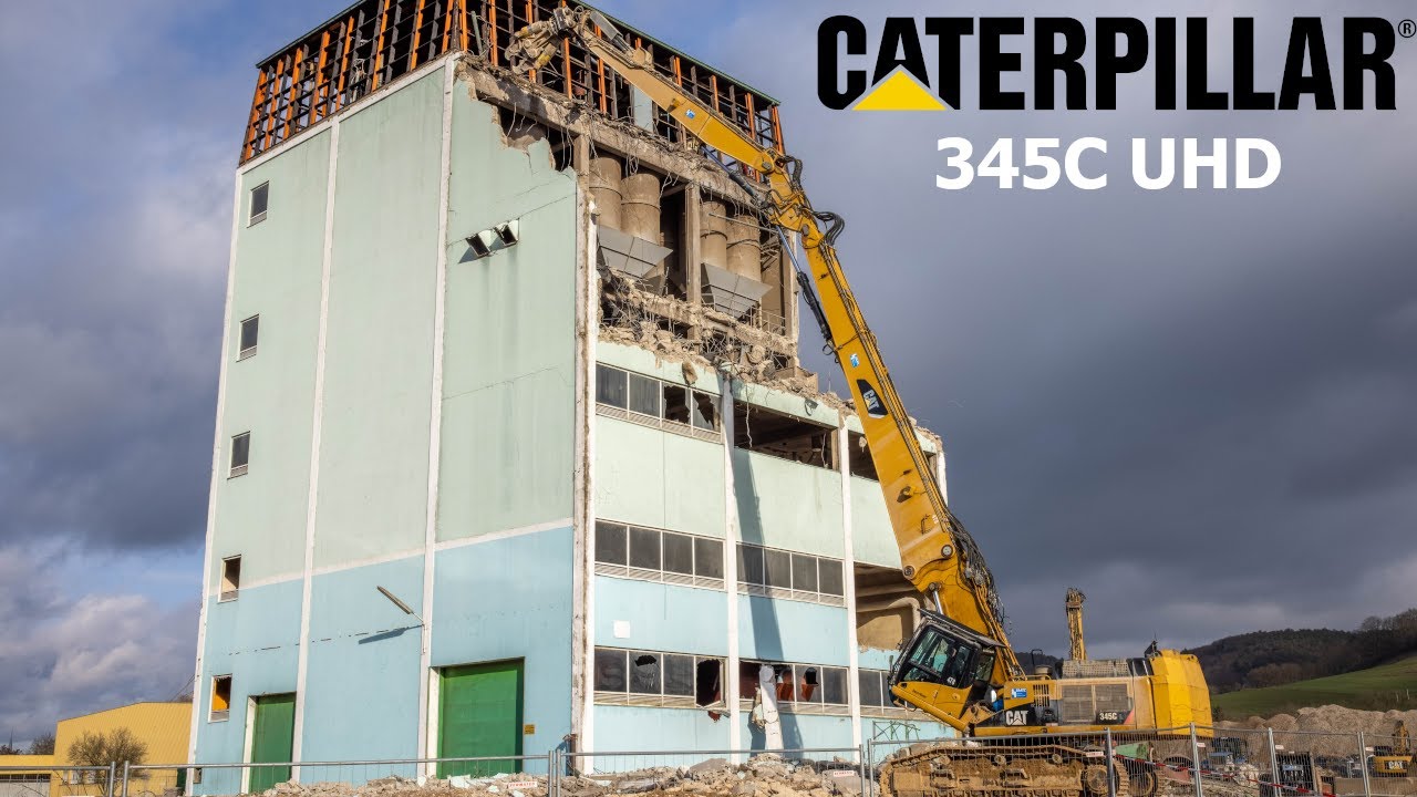 Cat 345C UHD at work - YouTube