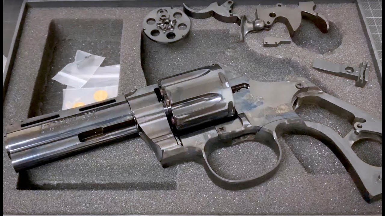 Full Steel Kit For Tanaka Colt Python R Model Unbox - YouTube