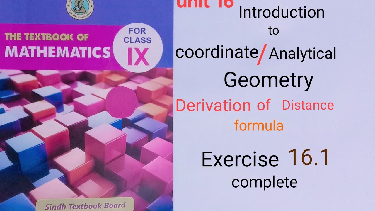 Distance formula exercise 16.1unit16 introduction to coordinate ...