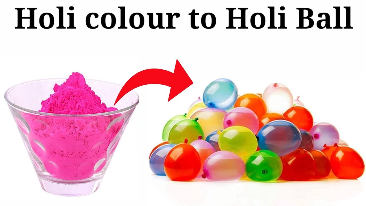 How to make Holi ball at home/Holi ball banaya/homemade Holi ball#holi ...