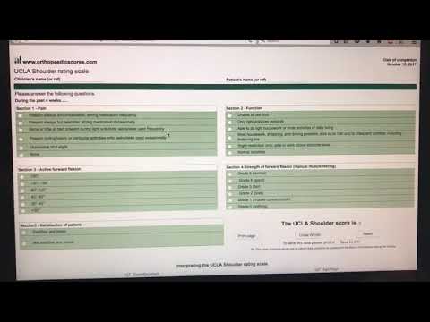 UCLA Shoulder Scoring Scale - YouTube