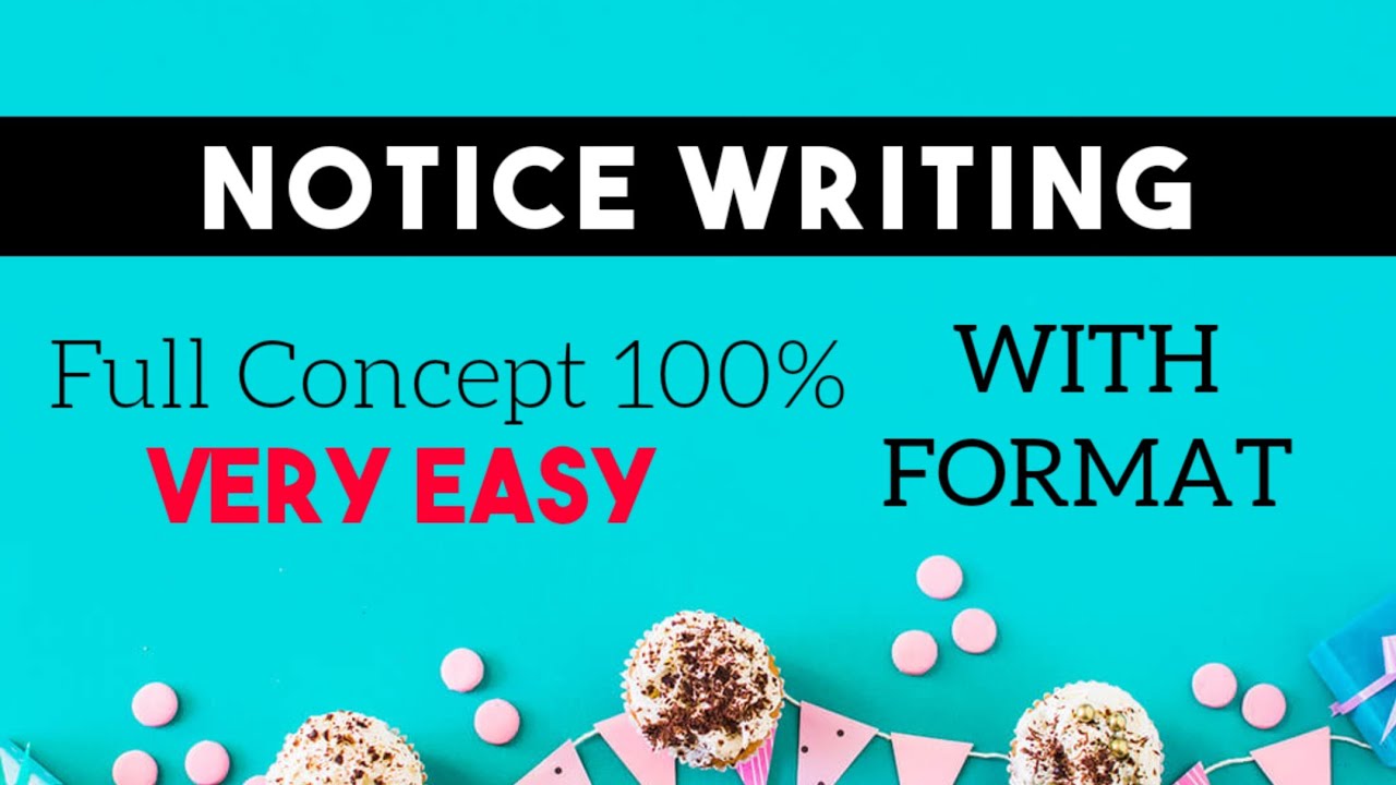 NOTICE | Notice Writing | Notice Format | Writing skills | English ...