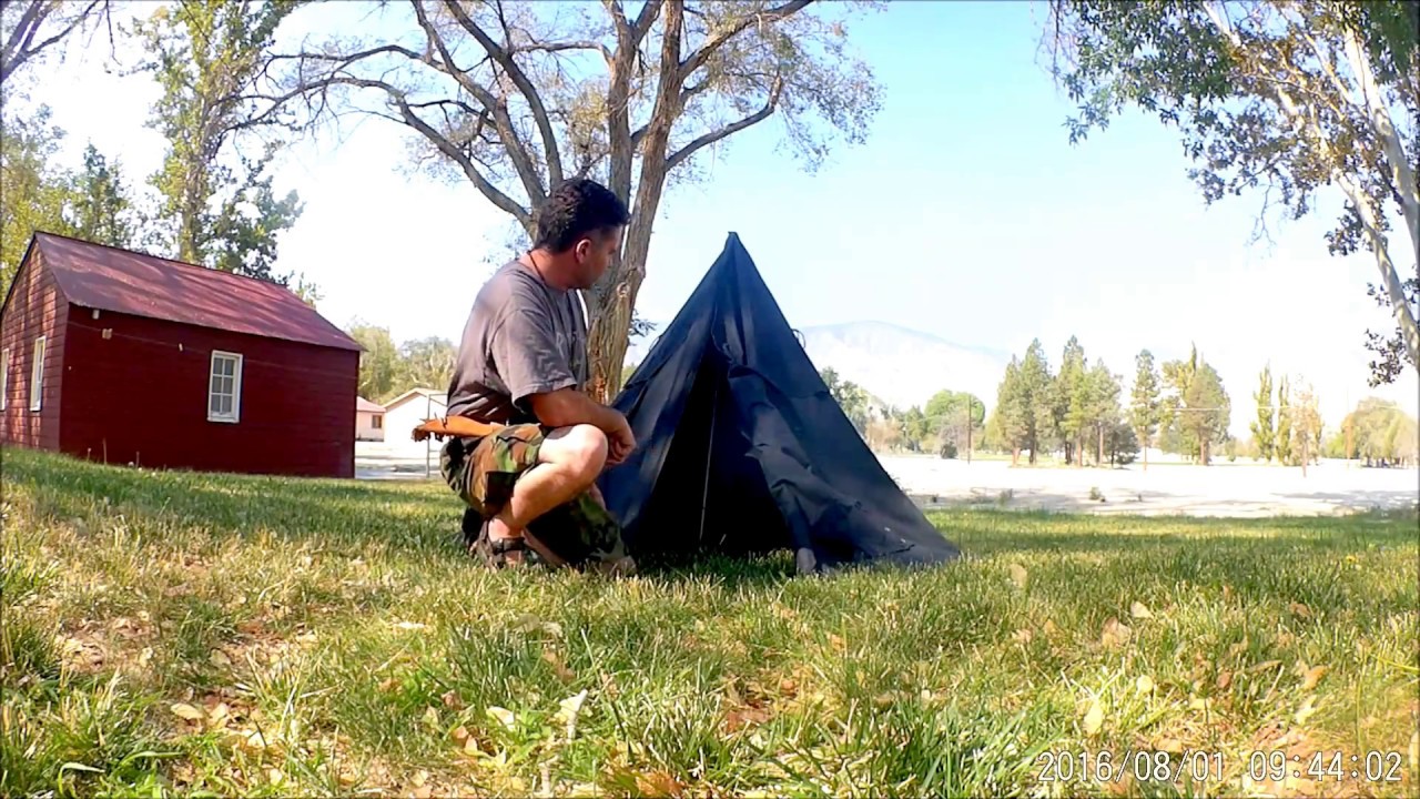 Lavvu Shelter set up - YouTube