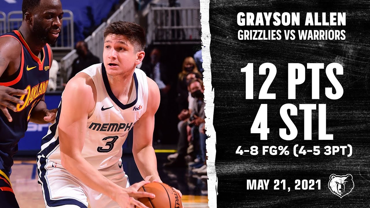Grayson Allen CATCHES FIRE from distance! Shoots 80% 3PT vs Warriors ...