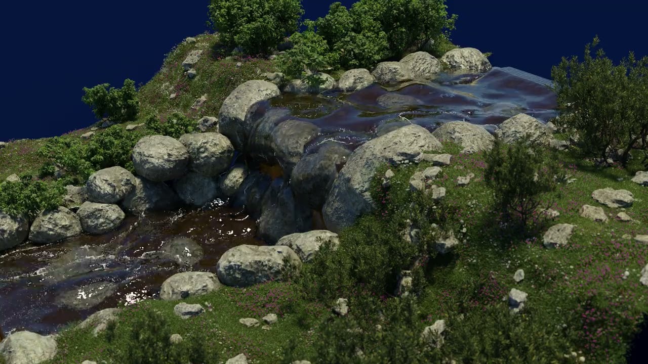 Blender - Waterfall 2 - YouTube