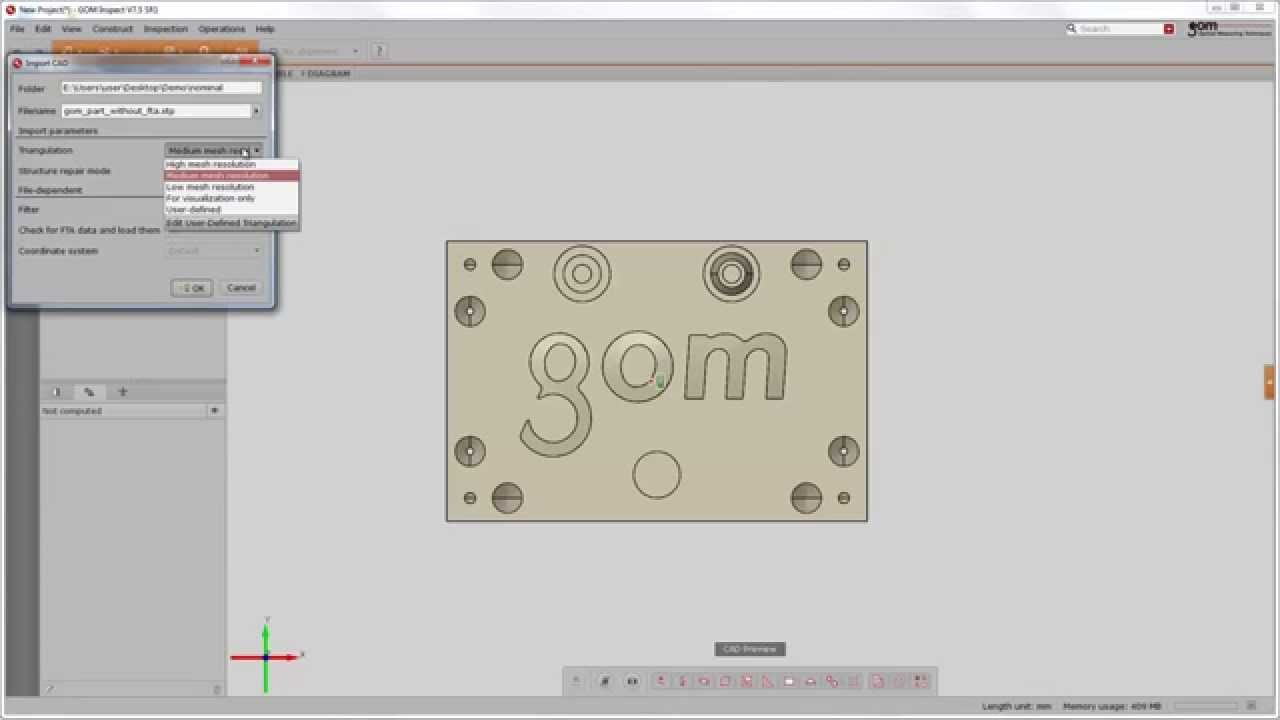 V7.5 SR2 - Import CAD/Measurement Plan for 3D Inspection with ATOS and ...
