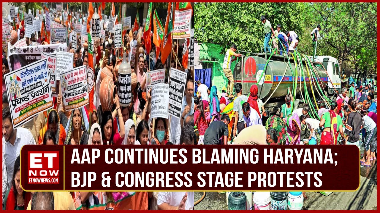Water Woes In The Capital: BJP & Congress' Matka Phod Protest ...