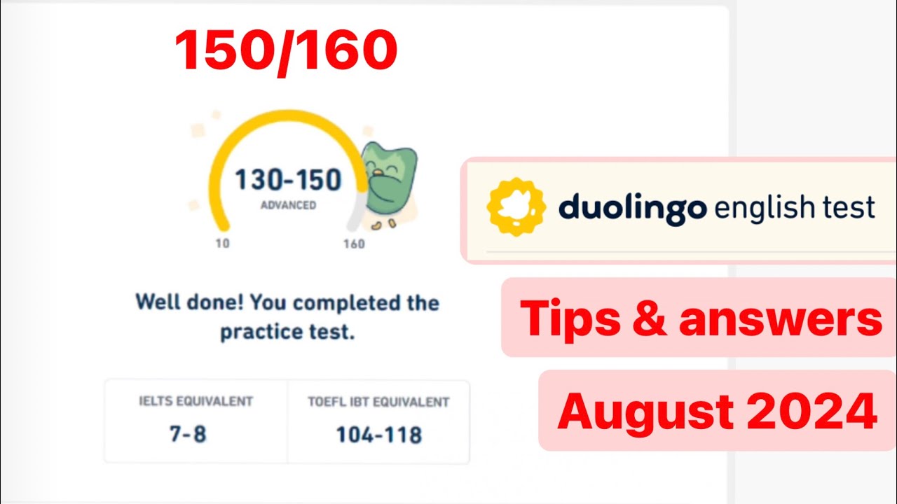 Duolingo English Practice Test | How to score 150 in Duolingo English ...