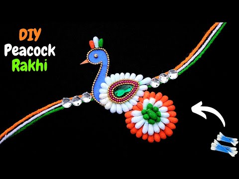 DIY : Indian Tricolour Rakhi | Easy Peacock Rakhi Making at home ...