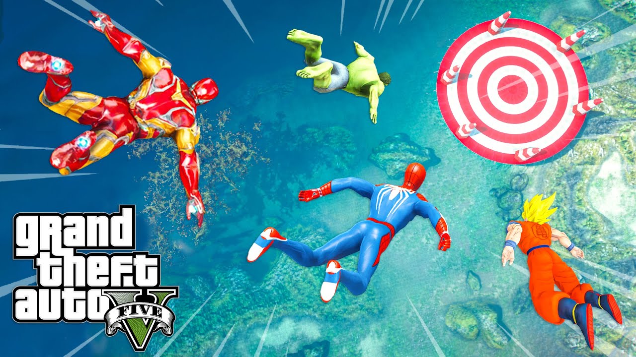 ALL SUPERHEROES FLYING CHALLENGE | Spiderman, Hulk & IronMan EXTREME ...