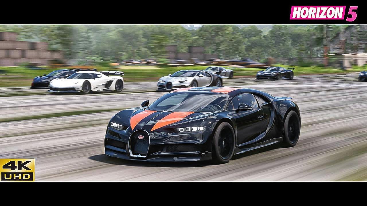 FH5 EPIC Dragrace! Supervan, Chiron, Copo, GTB, Evo, F5, Bone Shaker ...