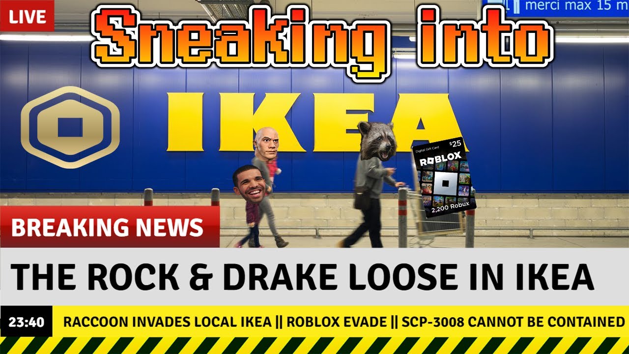 IKEA NIGHTMARE AFTER CLOSING | ROBLOX Evade | We get chased by memes ...
