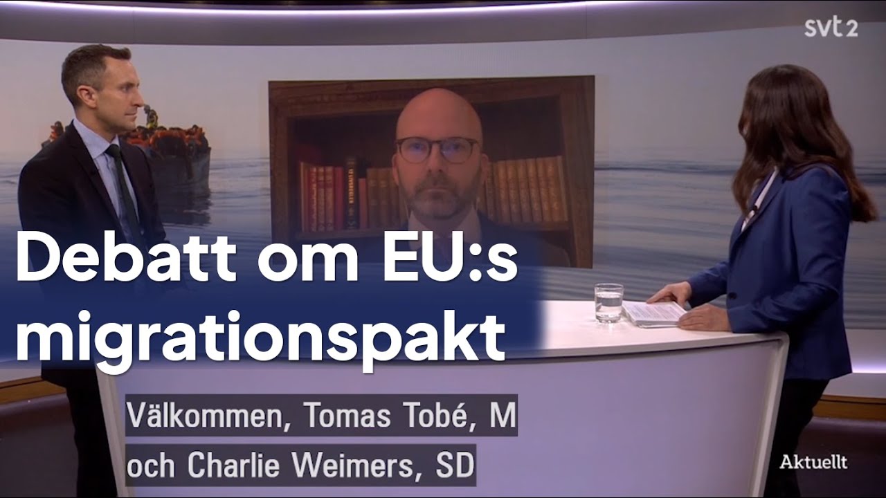 Äntligen debatt om EU:s migrationspakt i SVT - YouTube