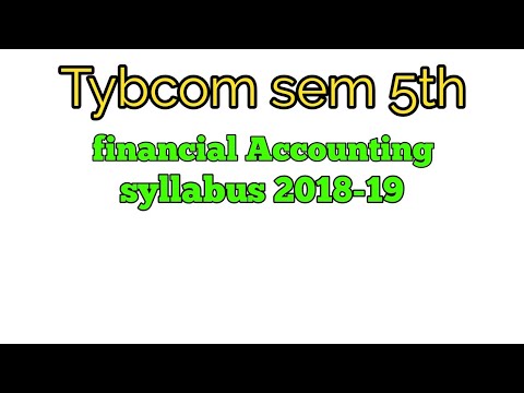 #tybcom sem 5 financial Accounting syllabus - YouTube
