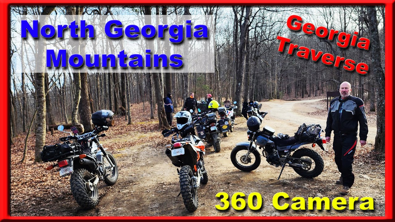 Suches Georgia Forest Service roads, 8 dual sport adventure motorcycles ...