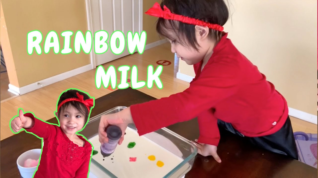 The awesome Rainbow Milk Experiment for Kids- Fun activity for learning ...