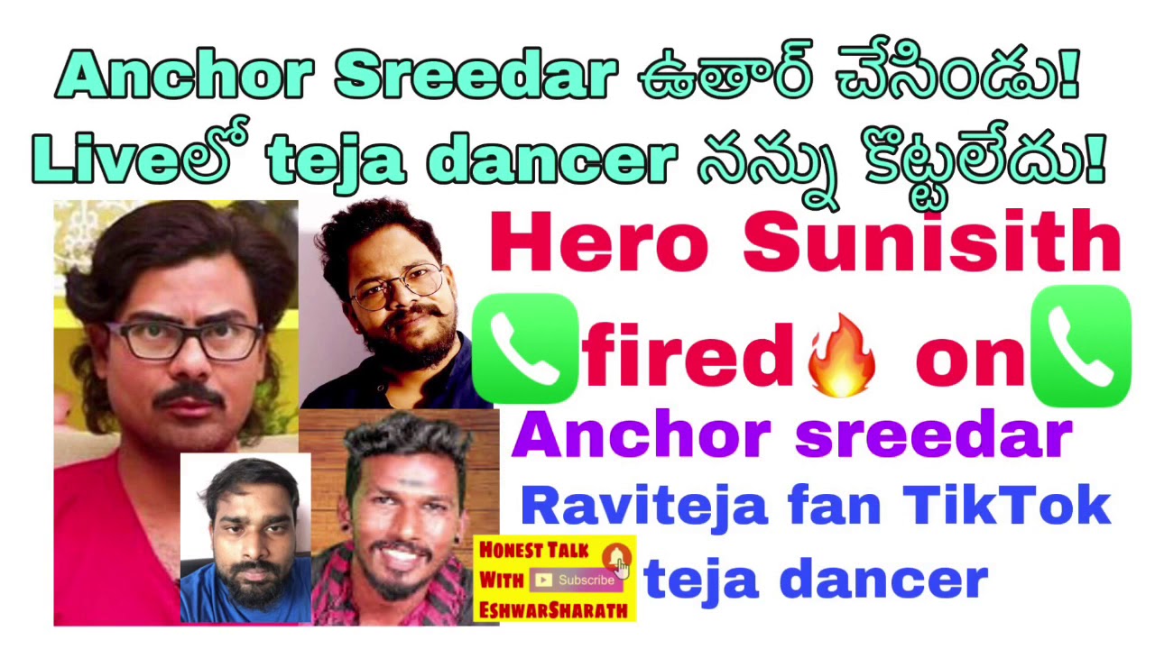 Hero sunisith 🔥 fired on anchor sreedhar,TikTok raviteja| Honest Talk ...