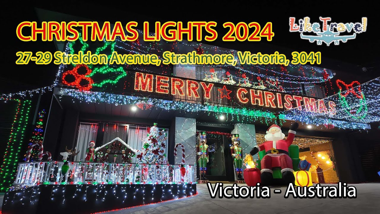 Christmas Lights in Strathmore Melbourne Victoria 4K - YouTube