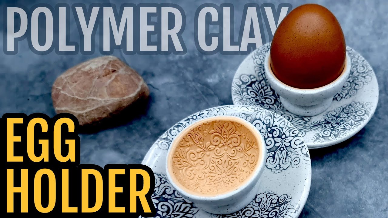 Easy DIY | How to make a beautiful Egg Holder! Polymer clay Home Decor ...