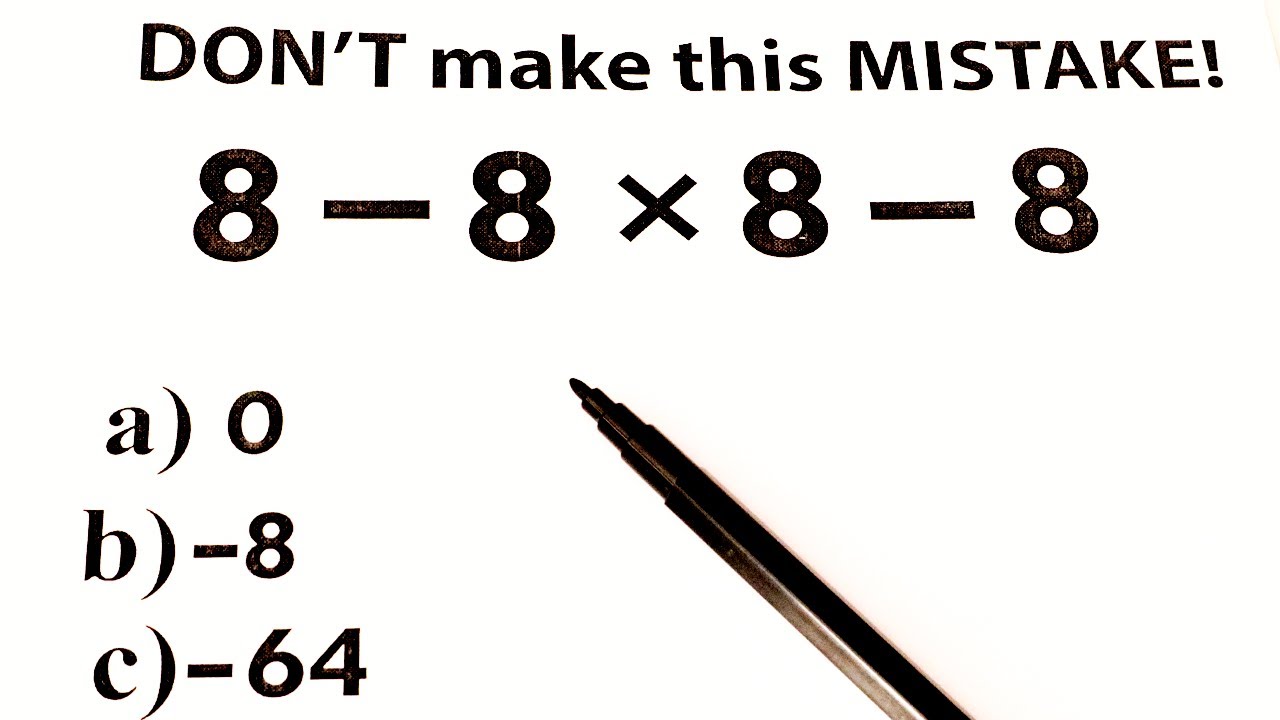 math is easy, but be careful! - YouTube