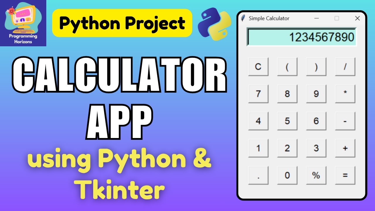 Calculator App in Python & Tkinter | Project for Beginners - YouTube