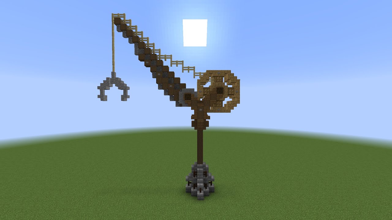 Minecraft: Building a Dock Crane - YouTube