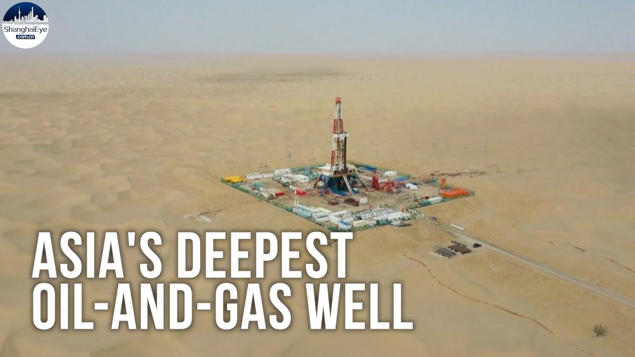 9472 meter-deep oil-and-gas well begins in China's Xinjiang - YouTube