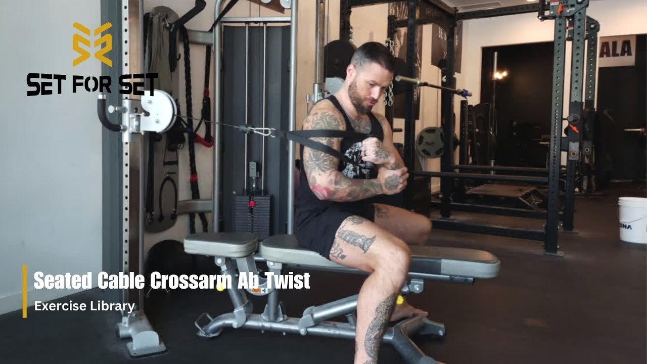 Seated Cable Crossarm Ab Twist | SFS Exercise Library - YouTube