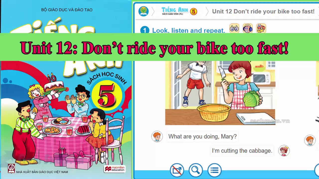 Tiếng Anh lớp 5 - Unit 12: Don't ride your bike too fast! ||hướng dẫn ...