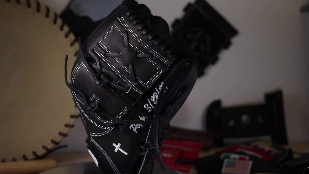 44 Pro Custom Baseball Glove Classic Series 2 C2 Black Two Piece - YouTube