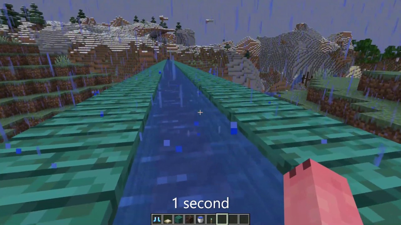 600 blocks in 1 second in minecraft snapshot 20w11a - YouTube
