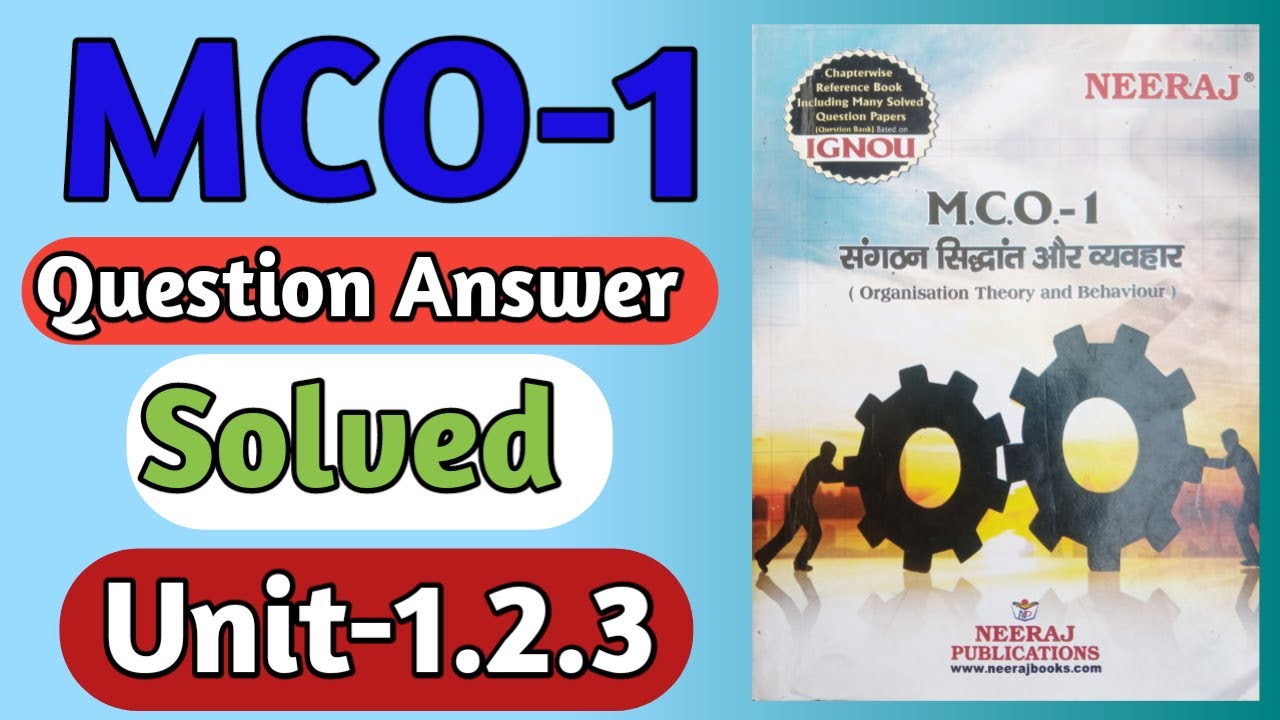 MCO 1 UNIT 1 2 3 Question Answer HINDI MEDIUM YouTube mco-1-unit-1-2-3-question-answer-hindi-medium-youtube