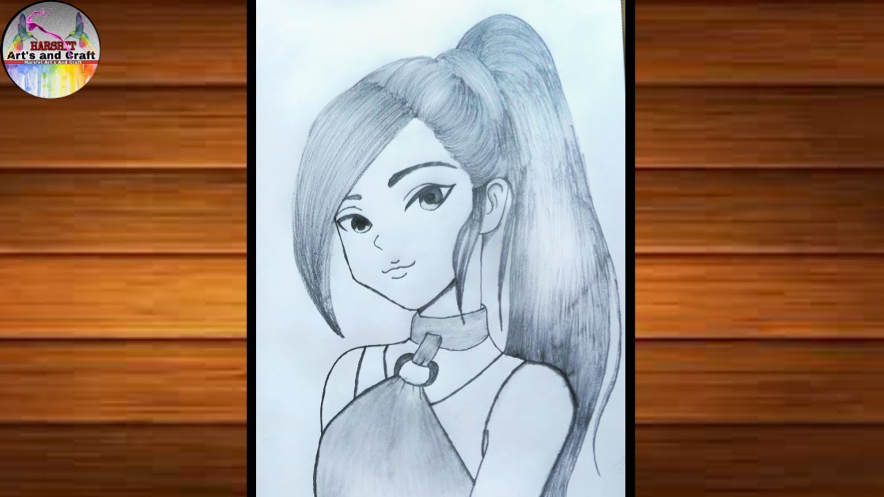A Beautiful Traditional Girl Drawing- Very easy drawing|| pencil sketch ...