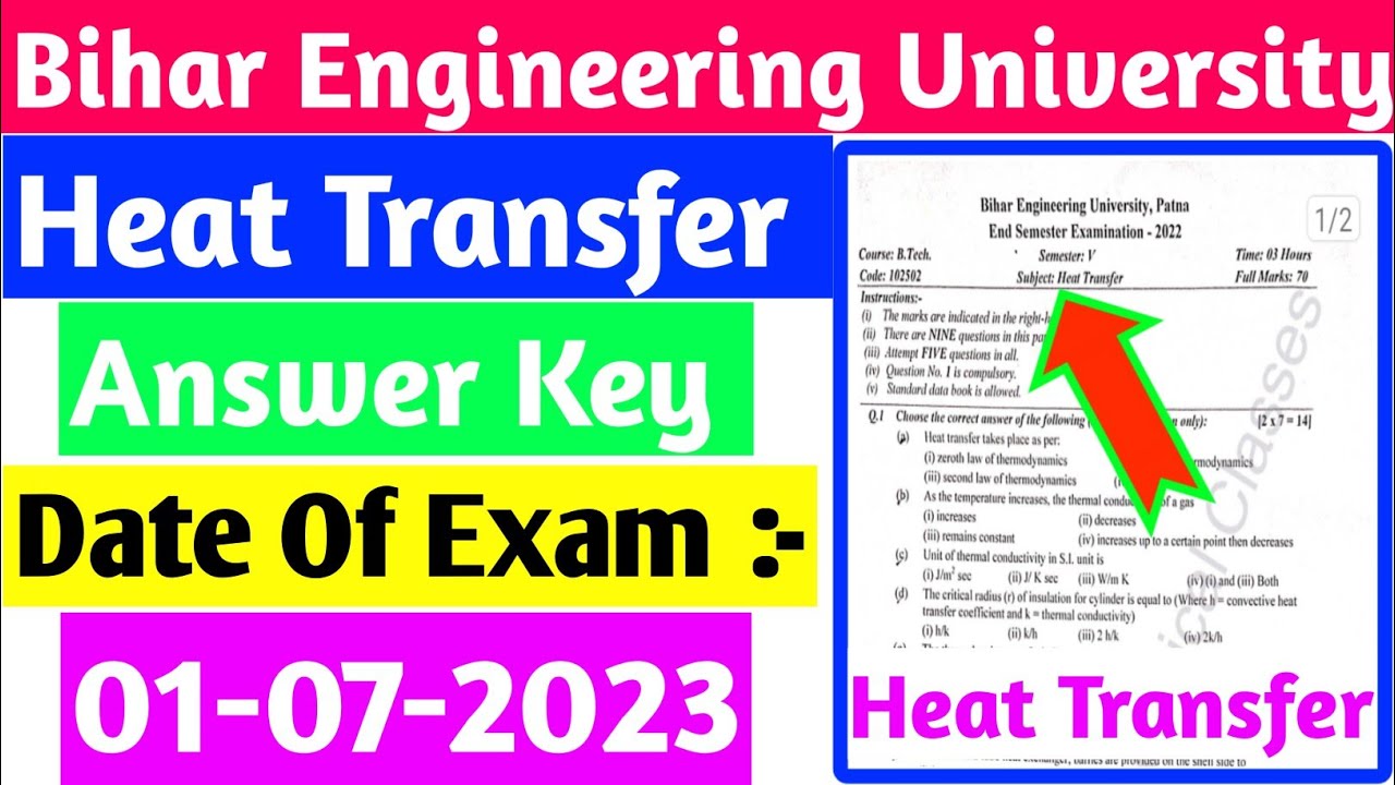 मिला लो कितना सही है !! Heat Transfer !! Answer Key !! Heat and Mass ...