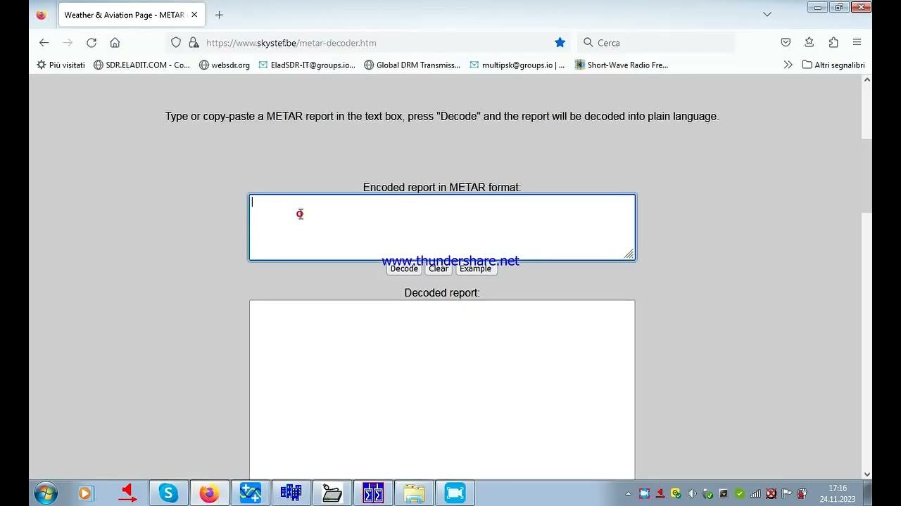 Decoding weather report from AERO satellites using Metar decoder - YouTube