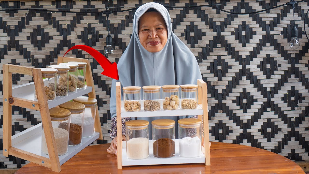 DIY Cara Membuat Rak Bumbu Serbaguna 2 Susun Estetik - Rak Bumbu ...