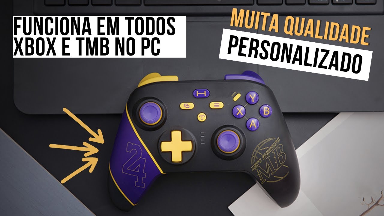 Gamepad N2 LAKERS para Xbox One, Xbox Series, PS3 e PC! UNBOXING - YouTube