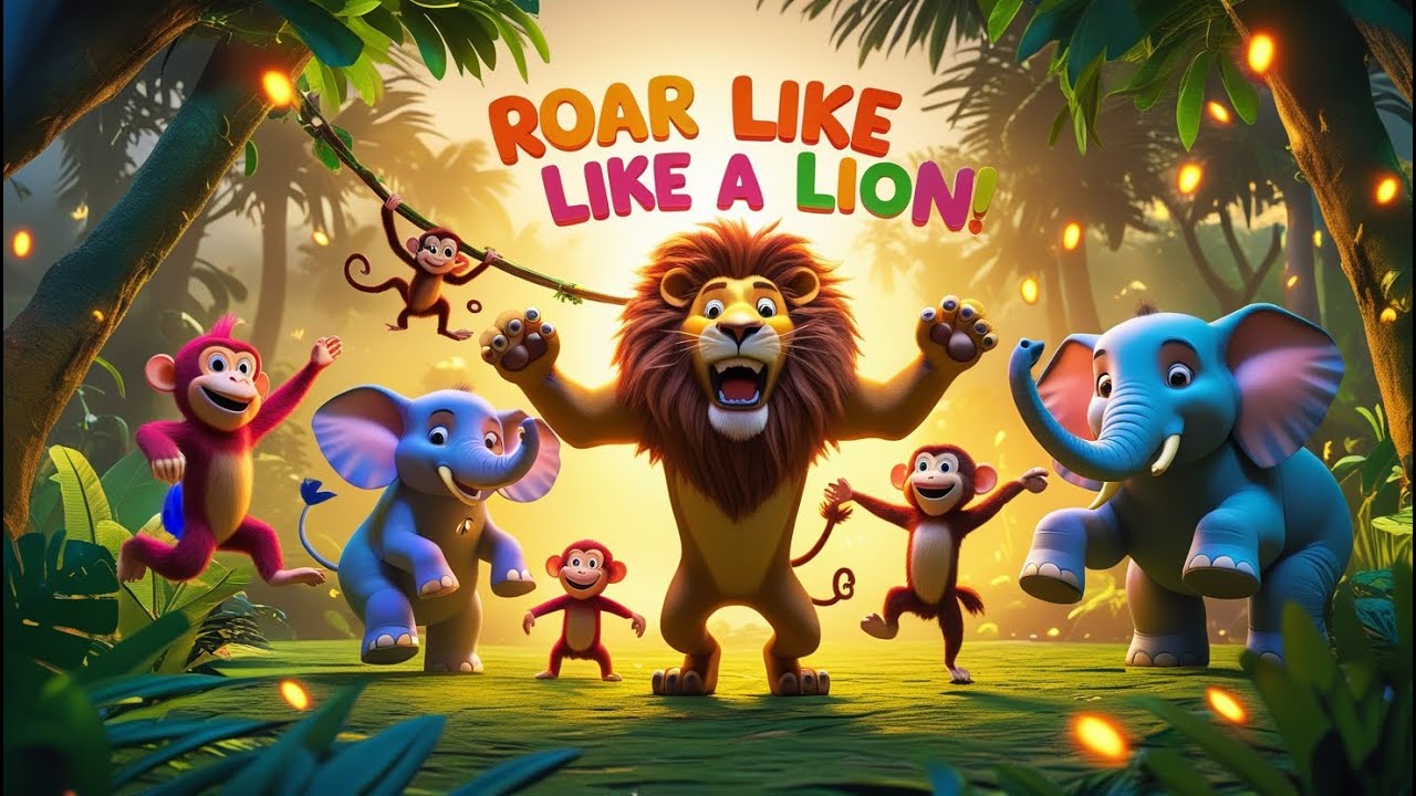 Roar Like a Lion! 🦁 Jungle Dance Adventure | Fun Kids Song & Animal ...