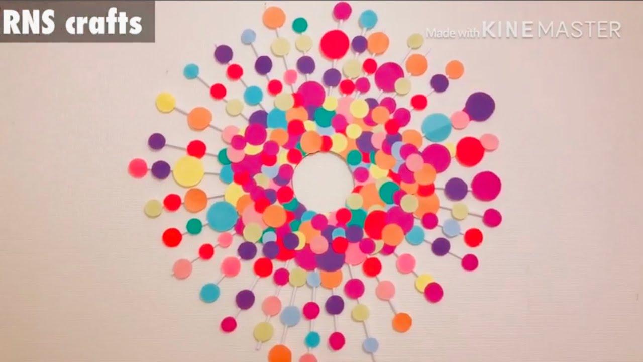 How to make a multi-coloured wall hanging |diy wall hanging with colour ...