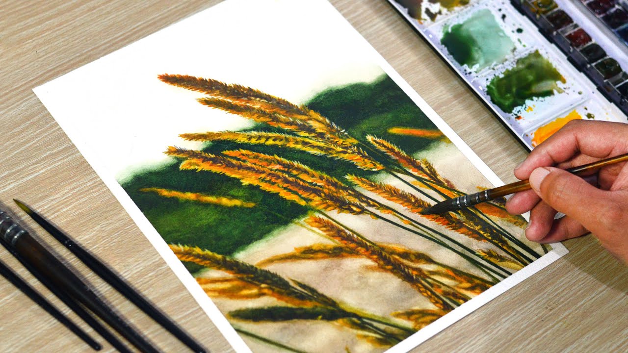Watercolor Painting Of Grass In Spring YouTube watercolor-painting-of-grass-in-spring-youtube