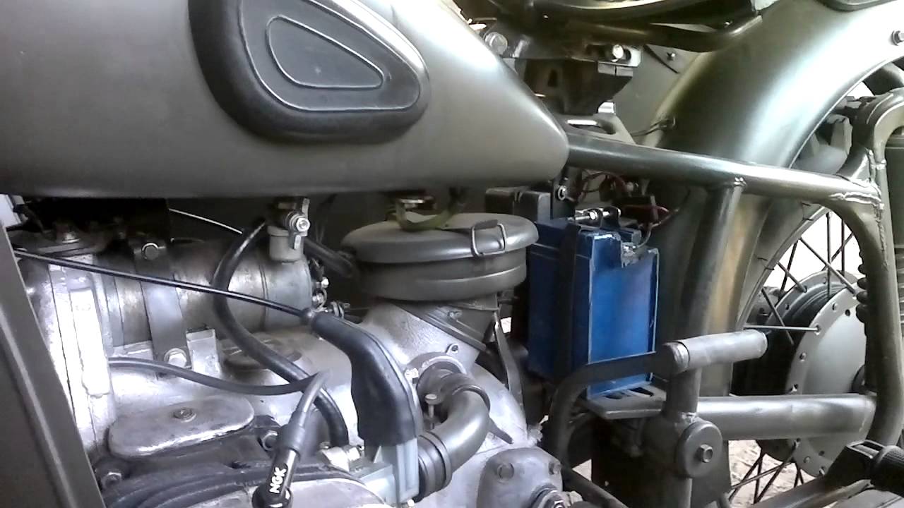 Russian K750 start with tune battery 6V - YouTube