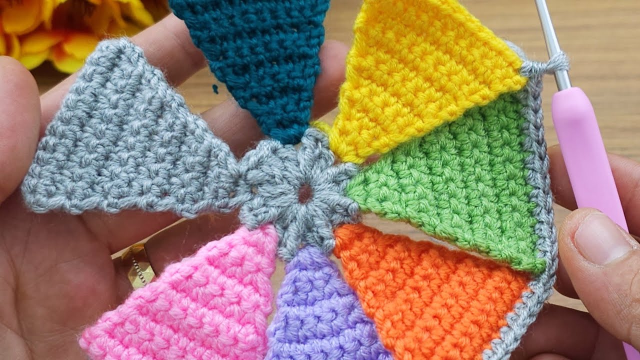 Motif, Coaster, Flower. Make and Sell. How to make a very easy fower ...