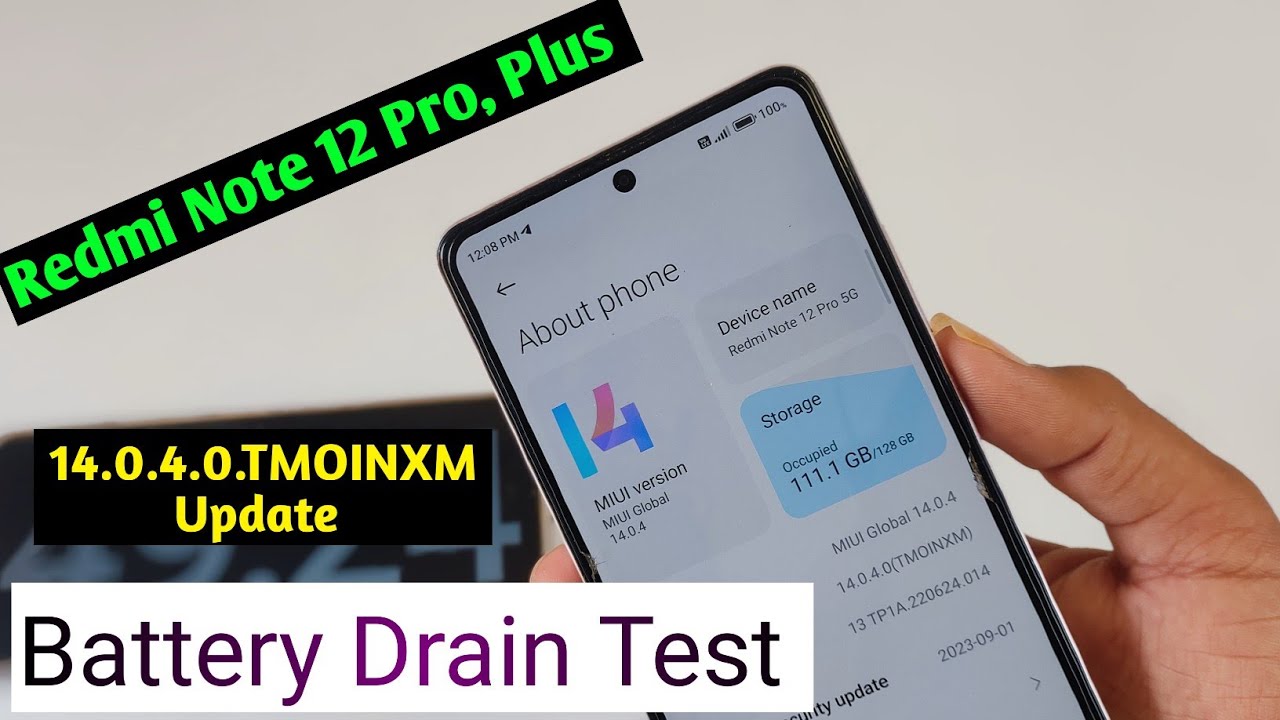 Redmi Note 12 Pro 5G Battery Drain Test After Miui 14.0.4.0 Update ...