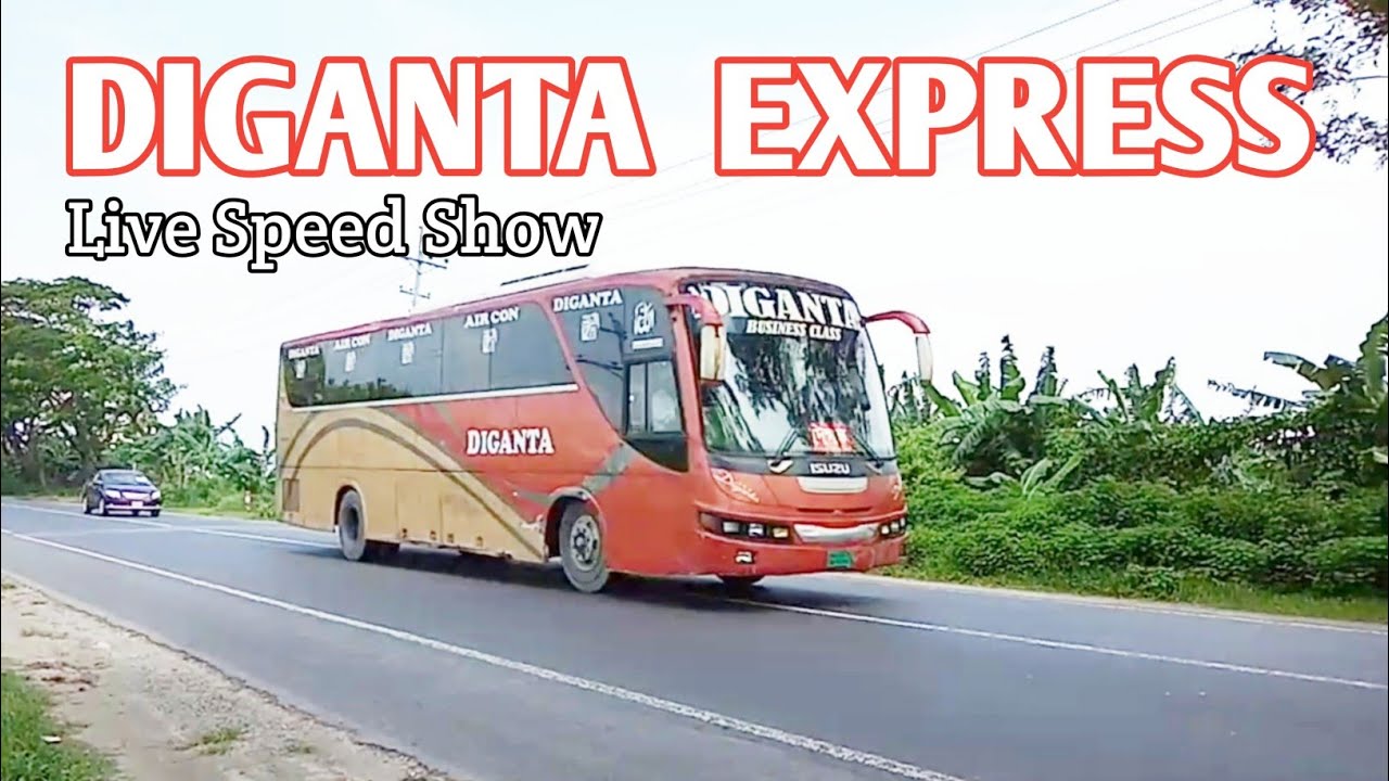 Diganta Express - Live Top Speed on Dhaka to Sylhet Highway || BD BUS RACER || Highway Bus Race ...