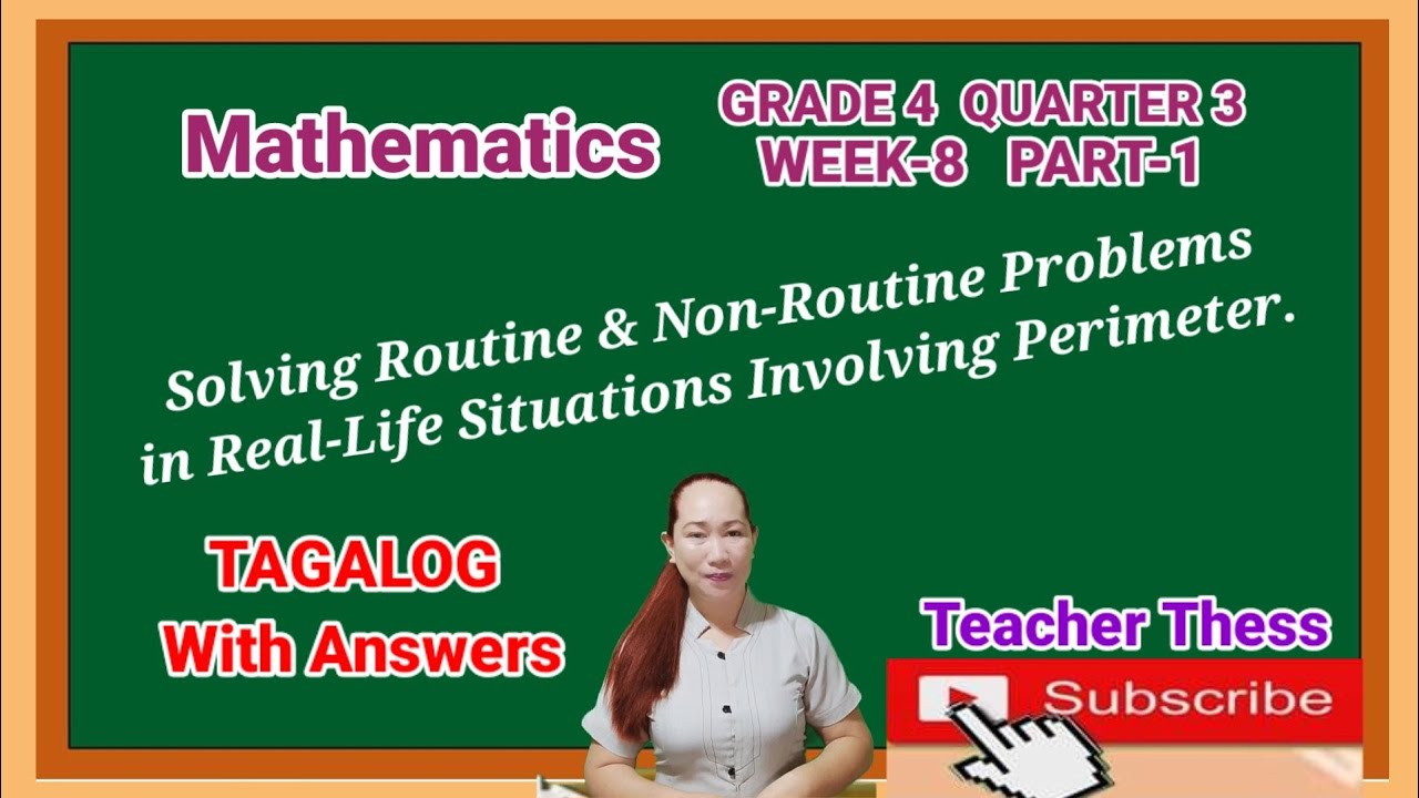 Solving Routine Non Routine Problems Involving Perimeter TAGALOG Solving Routine Non Routine Problems Involving Perimeter TAGALOG