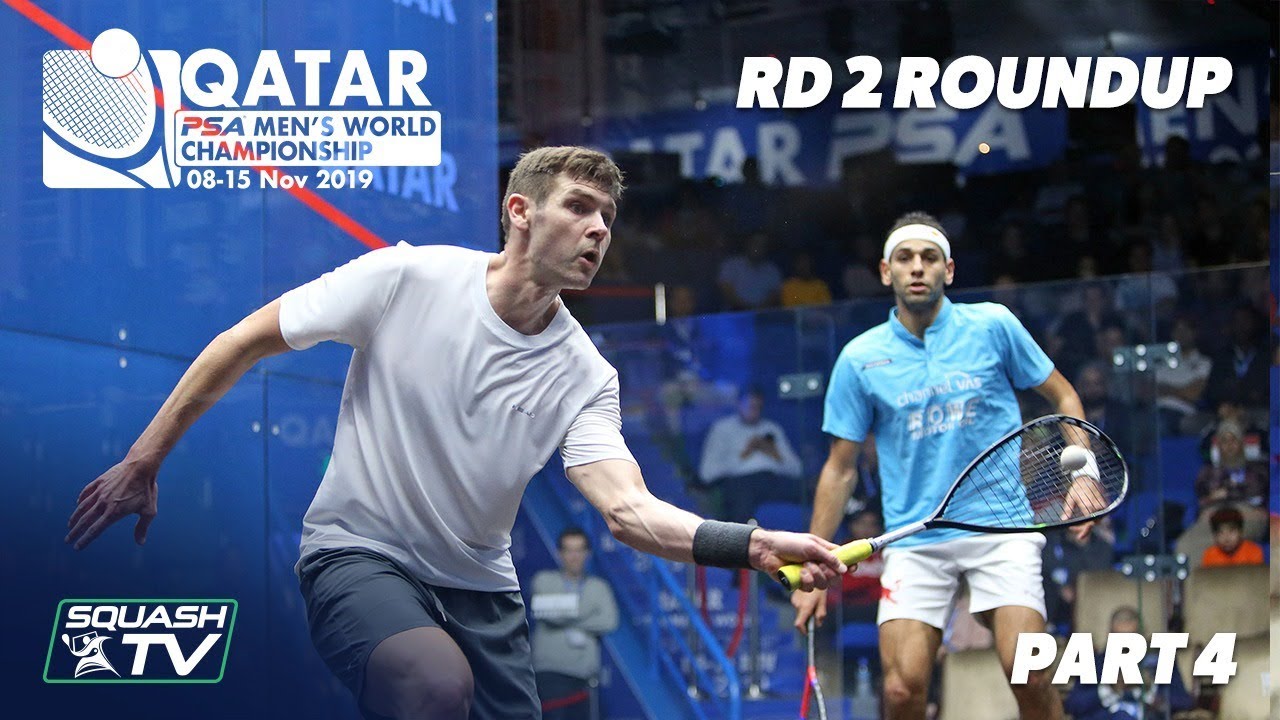 Squash: PSA Men's World Champs 2019-20 - Rd 2 Roundup [Pt.4] - YouTube